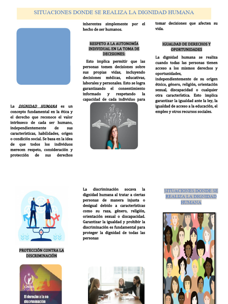 Dignidad Humana Triptico | PDF | Dignidad | Invalidez
