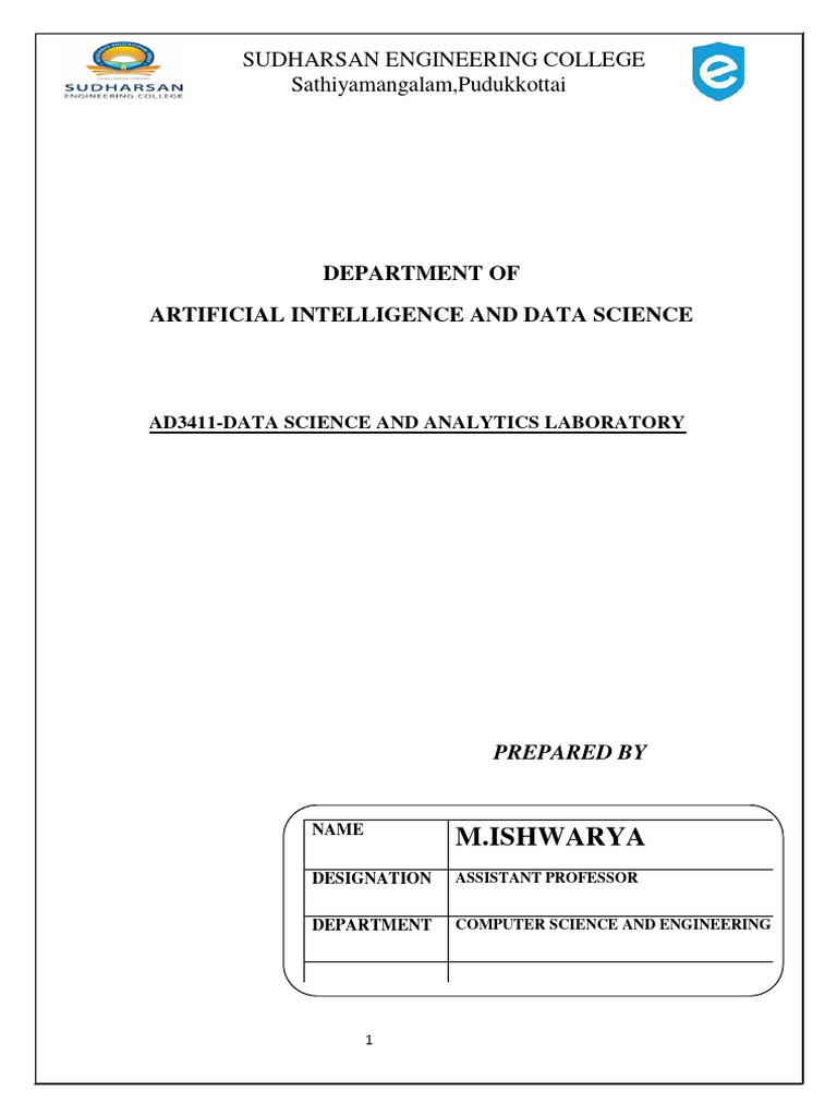 DSA LAB MANUAL | PDF | Mean Squared Error | Coefficient Of Determination