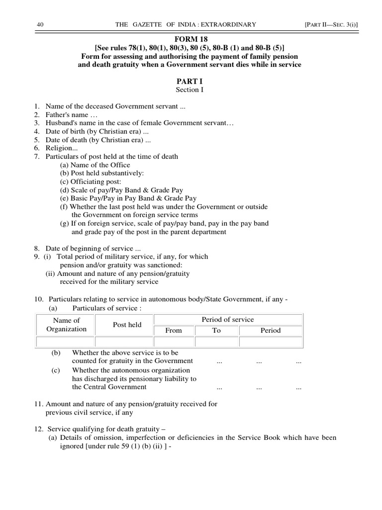Form 18 | PDF | Pension | Private Law