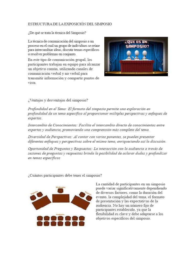 Estructura de La Exposición Del Simposio | PDF | Comunicación | Comunicación humana