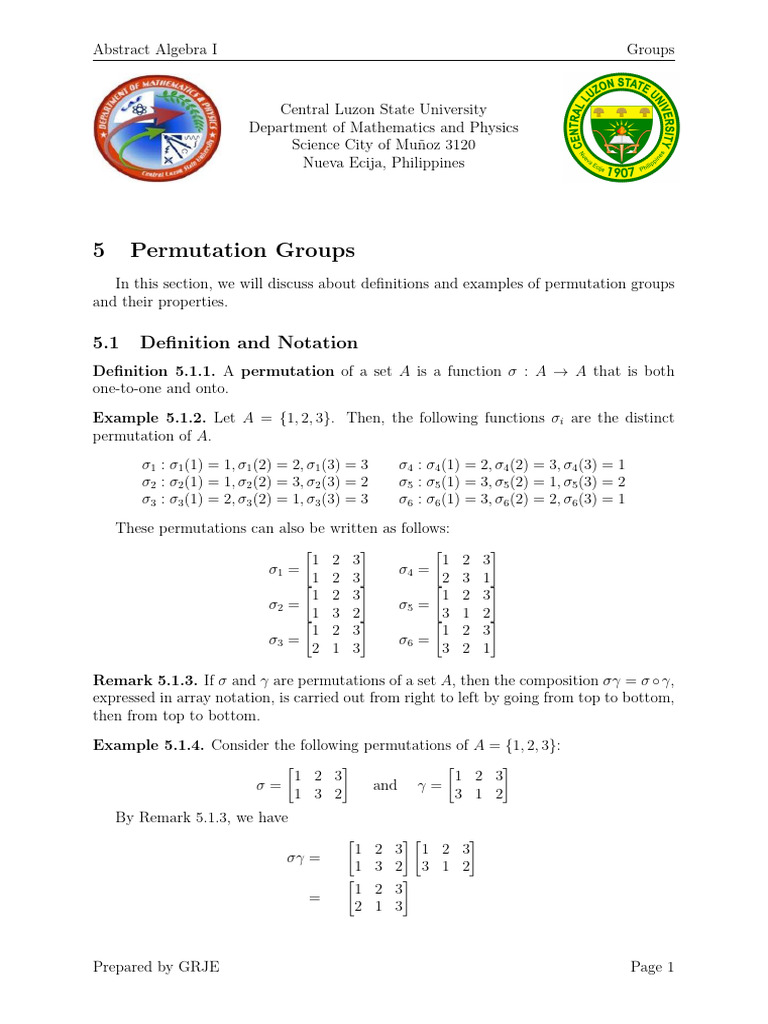 Permutation Group | PDF | Permutation | Group (Mathematics) Permutation Group | PDF | Permutation | Group (Mathematics)