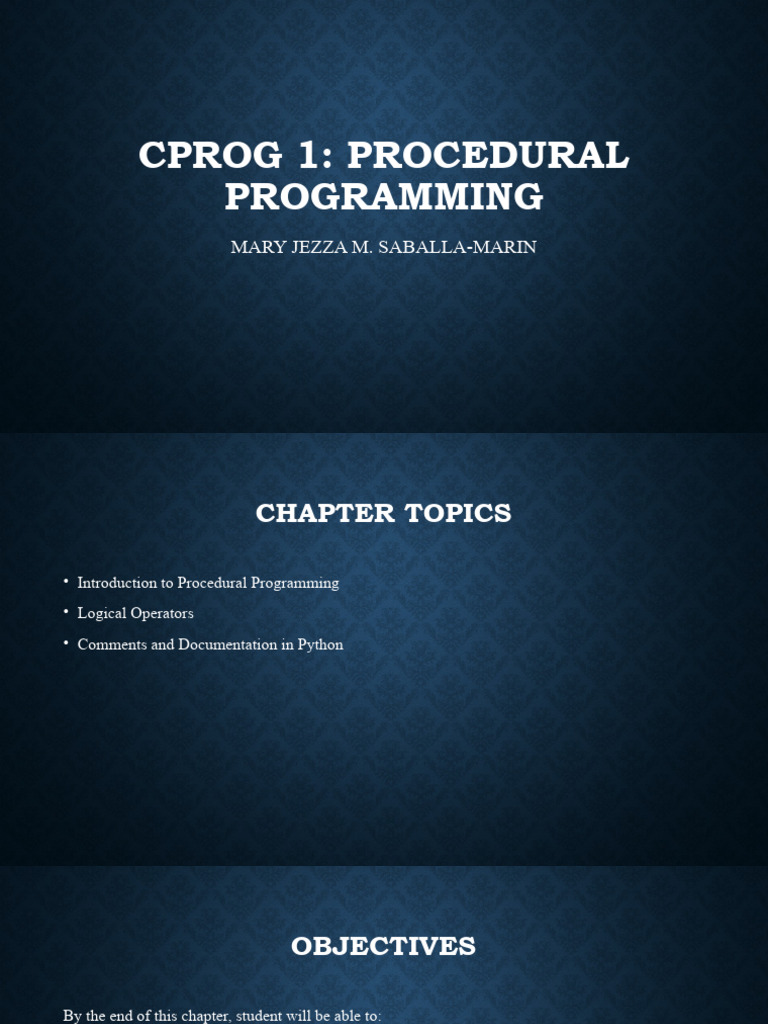 4 Procedural Programming | Download Free PDF | Data Type | Boolean Data Type