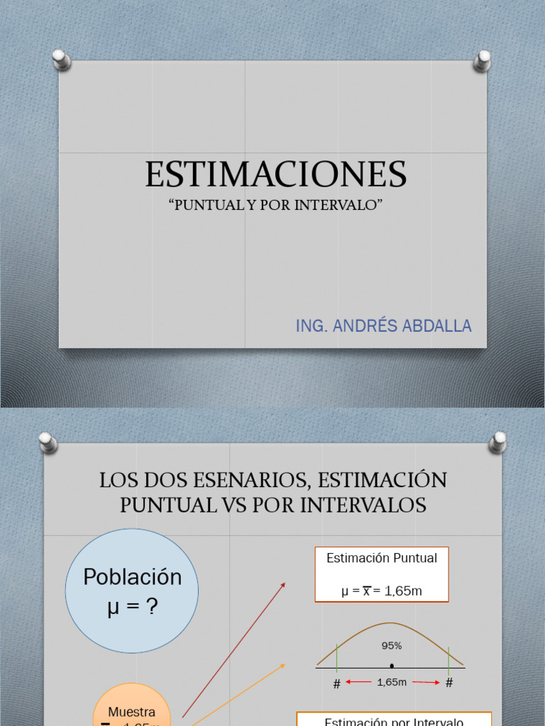 1 Estimación Puntual y Por Intervalo | PDF