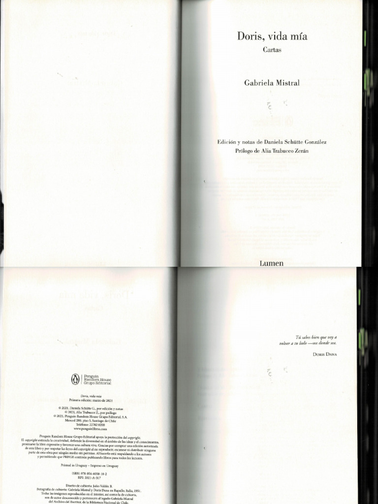 Mistral, Gabriela - Doris, Vida Mía (Selección) | PDF