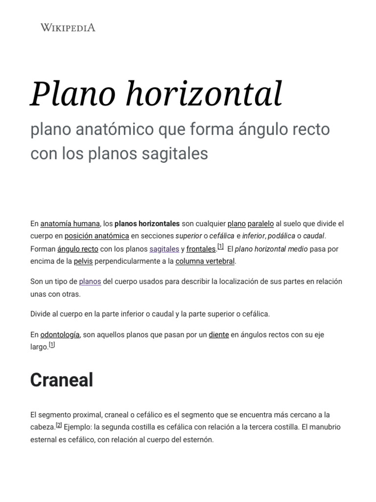 Plano horizontal - Wikipedia, la enciclopedia libre | PDF | Términos ...