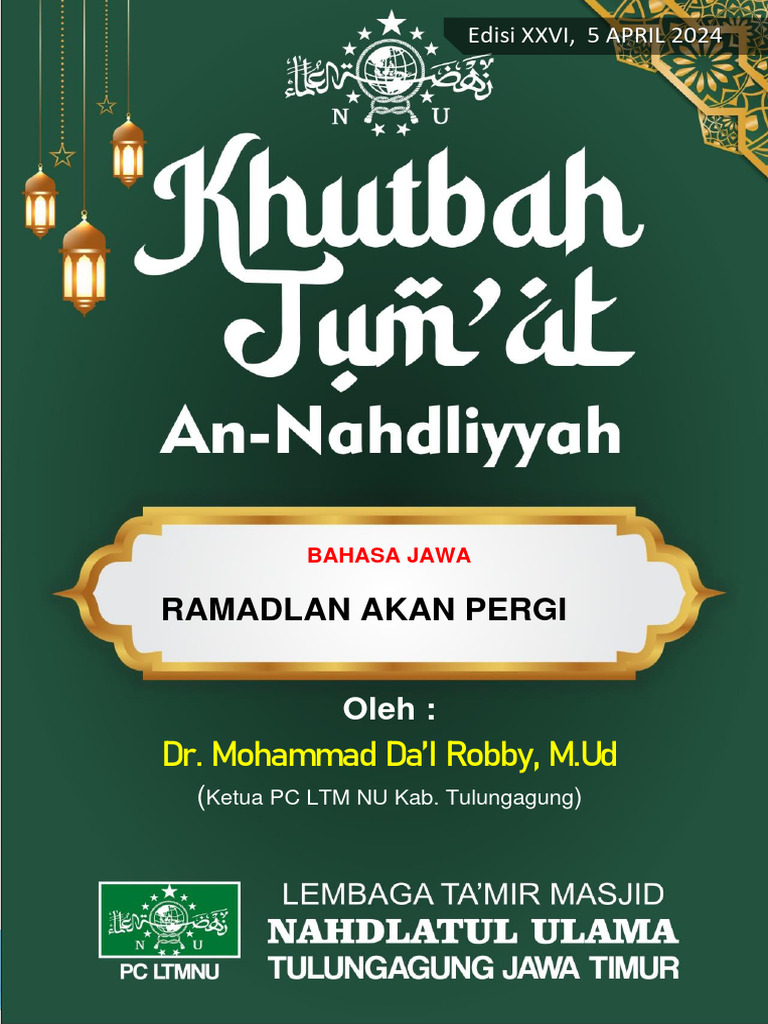 Khutbah INDO. 5 April 2024 PC LTMNU Tulungagung | PDF