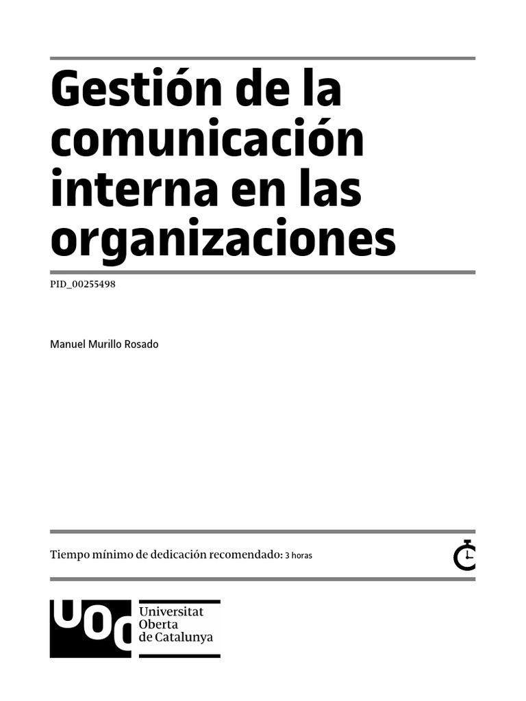 Planificacion Estrategica y Gestion de La Comunicacion Interna ...