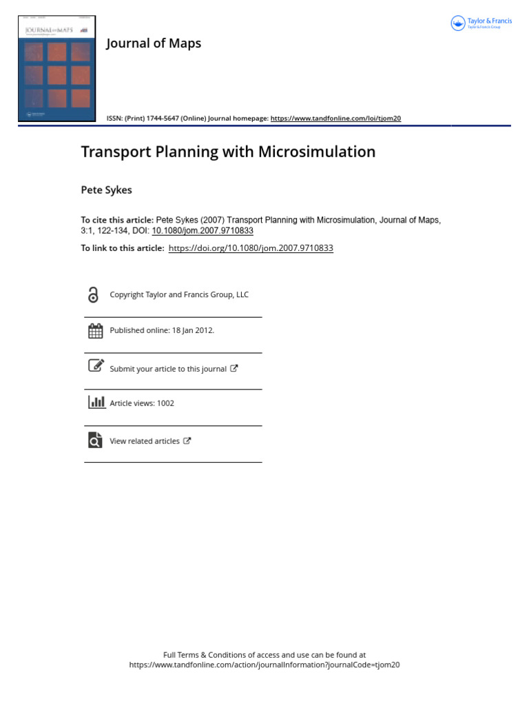 Transport Planning With Microsimulation | PDF | Traffic | 3 D Computer Graphics