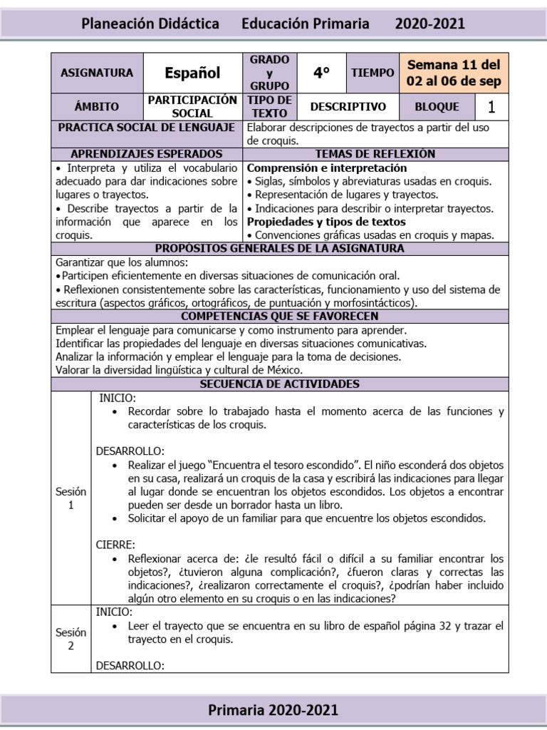 Planeacion El Croquis | PDF | Aprendizaje | Cognición