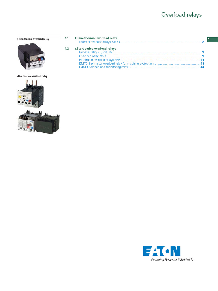 Overload Relays E Line Thermal Overload | PDF | Relay | Power Engineering