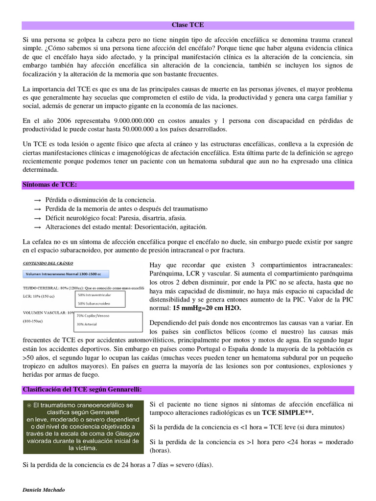 Clase TCE | PDF | Epilepsia | Enfermedades y trastornos humanos