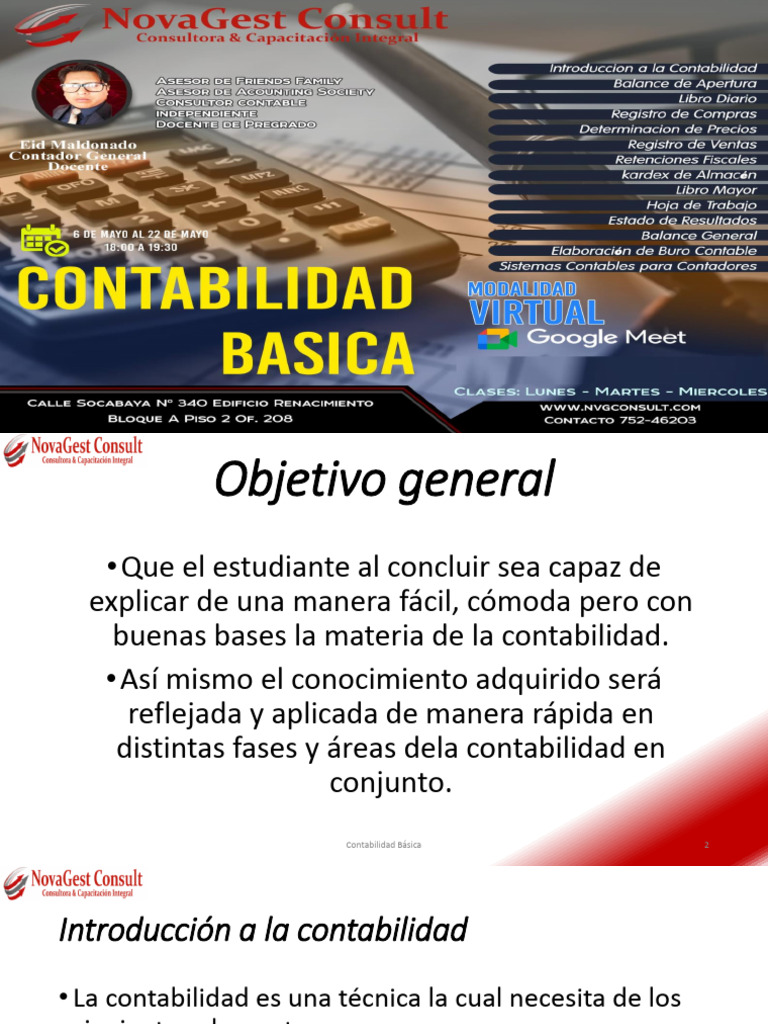 Presentación Contabilidad Básica | PDF | Contabilidad | Negocios económicos