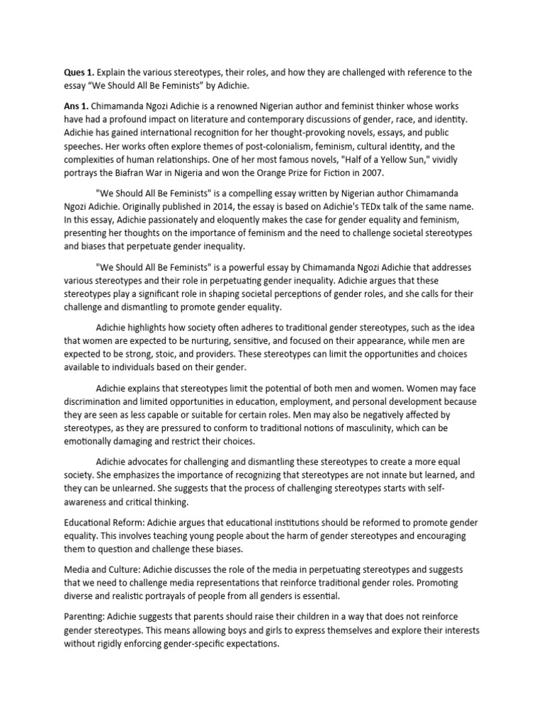 Assignment | PDF | Gender | Gender Studies