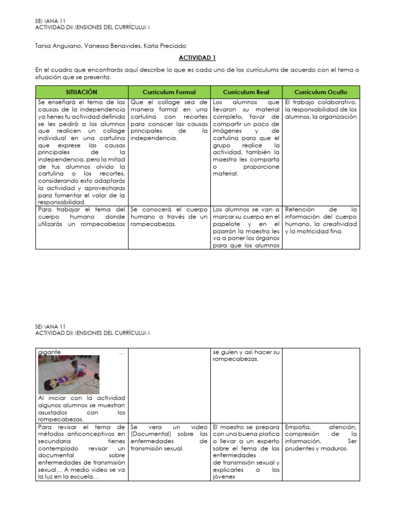 Dimensiones del Currículum Educativo | PDF | Salud y bienestar