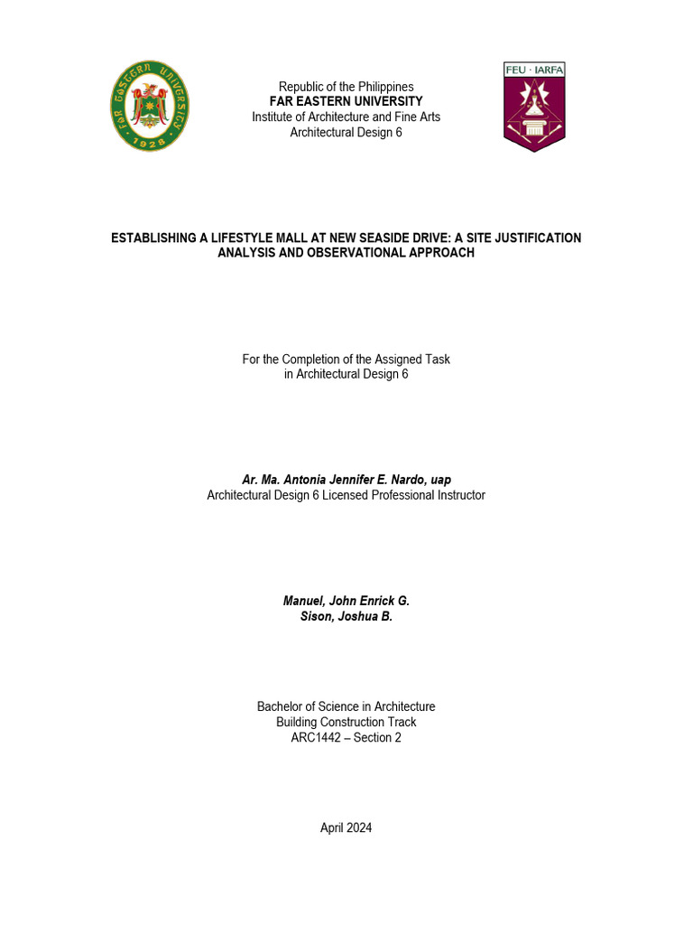 Design 6 Site Justification | PDF | Sustainability | Shopping Mall