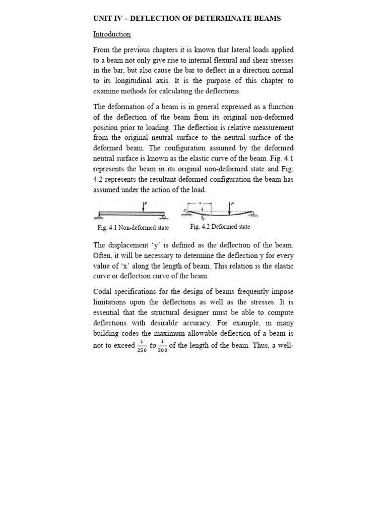 Som Unit - Iv | PDF | Beam (Structure) | Bending