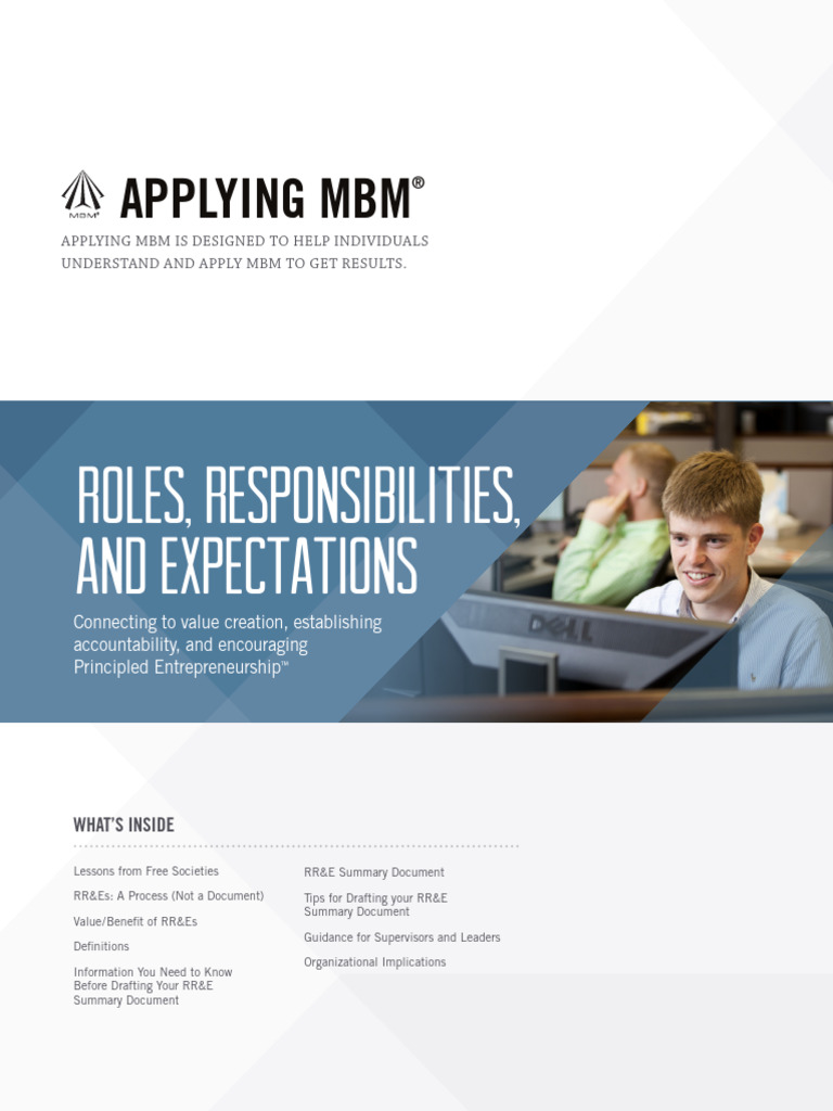 Applying MBM - Roles, Responsibilities and Expectations - Jan 2020 ...