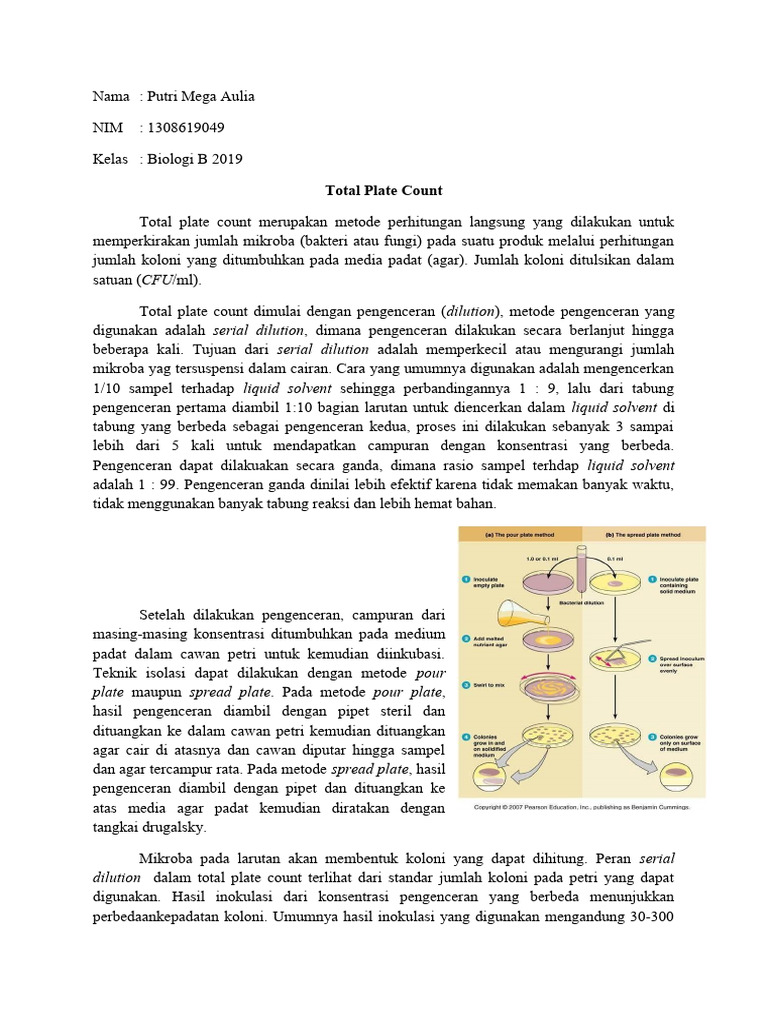 Total Plate Count untuk Biologi | PDF | Pengembangan Diri | Kesehatan ...