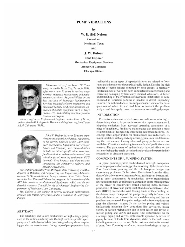 Pump Vibration | PDF