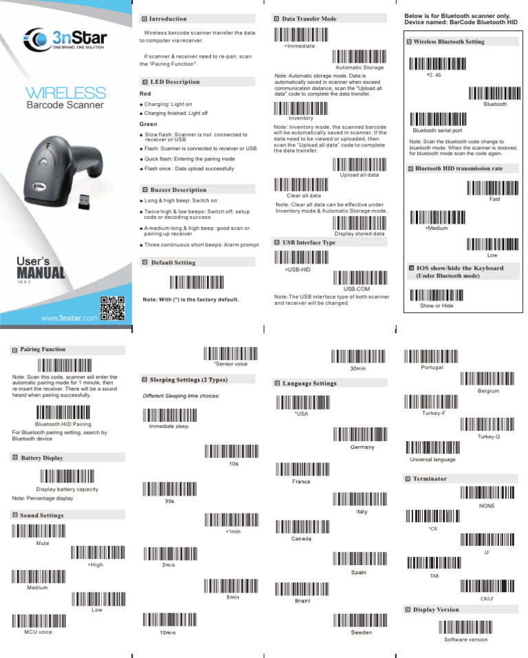 SC402BT Receiver Manual | PDF | Image Scanner | Bluetooth