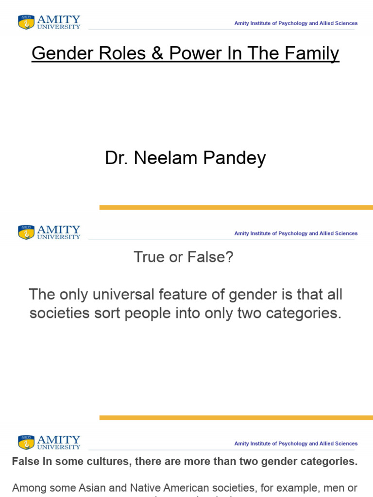 1 Gender Roles & Power in The Family | PDF | Gender Studies | Gender