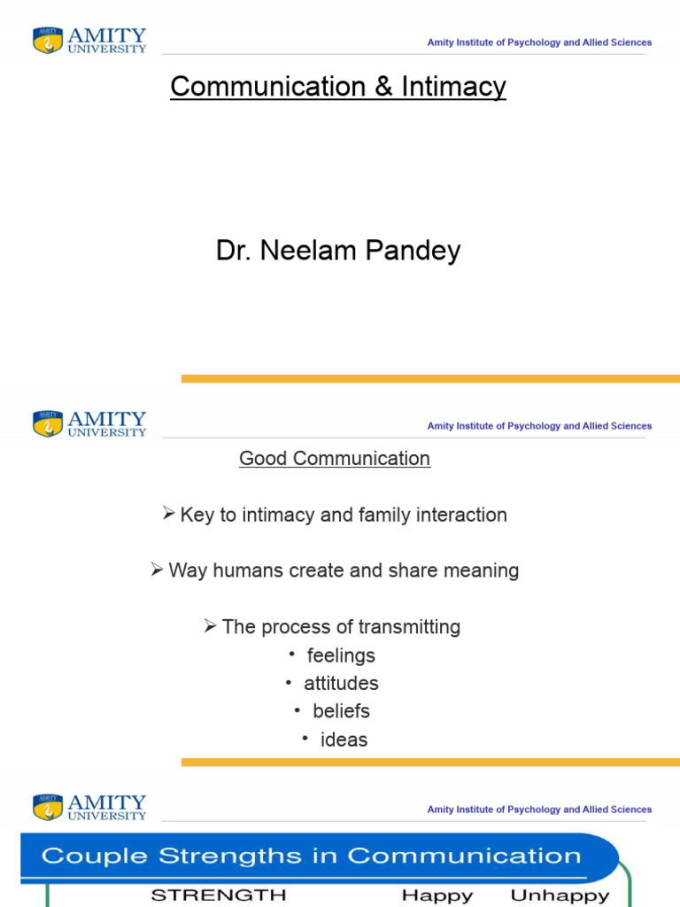 Enhancing Intimacy Through Communication | PDF | Nonverbal ...