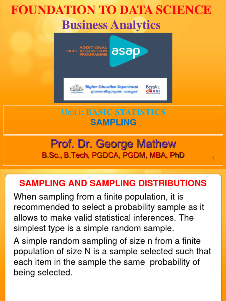 Sampling Techniques in Data Science | PDF | Sampling (Statistics ...