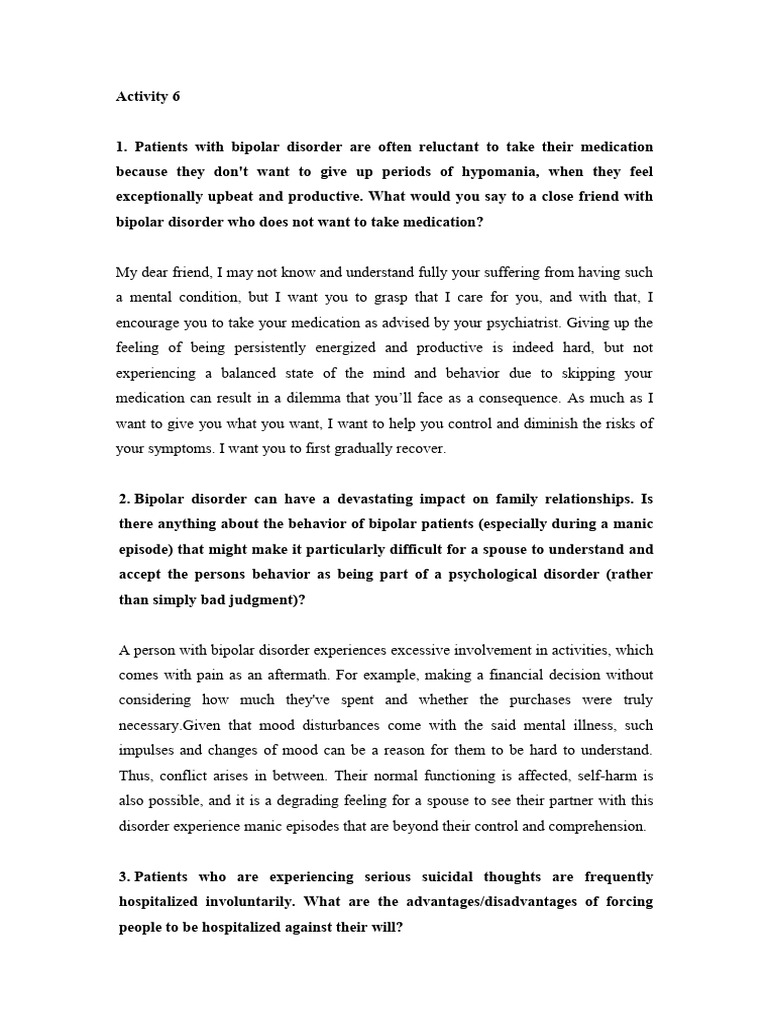 Bipolar Disorder Pdf Mental Disorder Bipolar Disorder