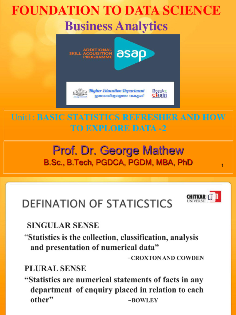 02-03 ASAP Business Analytics-2 Descriptive Statistics | PDF | Mean ...
