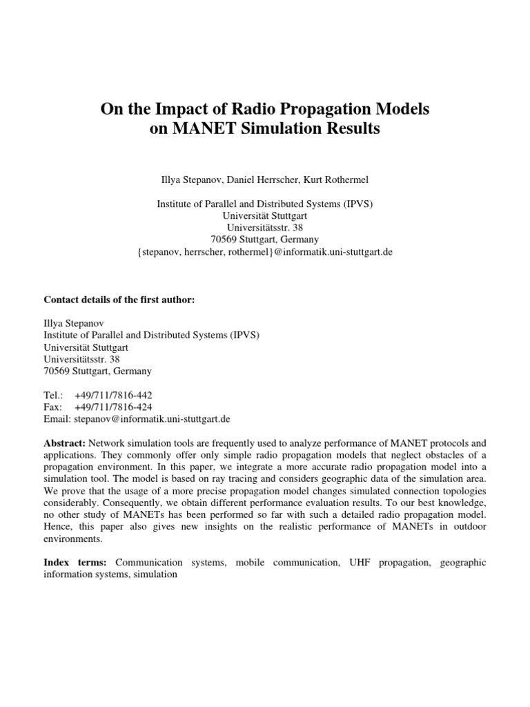 Propagation Models | PDF