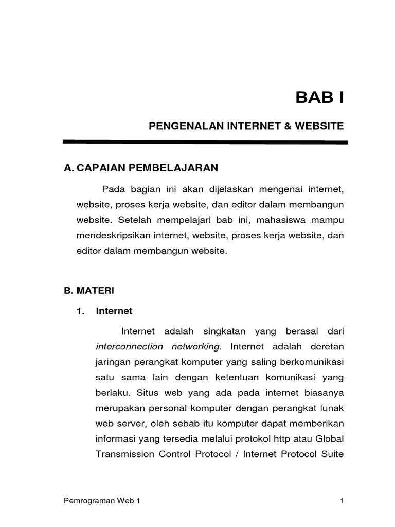 Pengenalan Internet Website | PDF