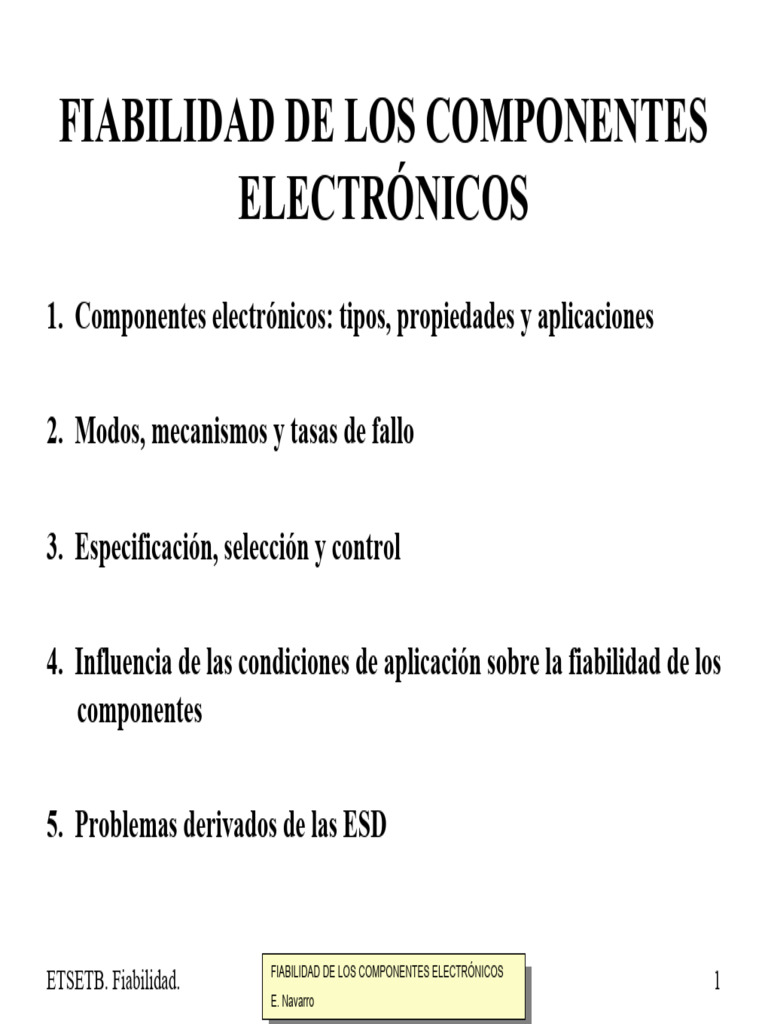 ETSETB Fiabilidad (1) - Tema 5-Fiab | PDF | Ingeniería de confiabilidad ...