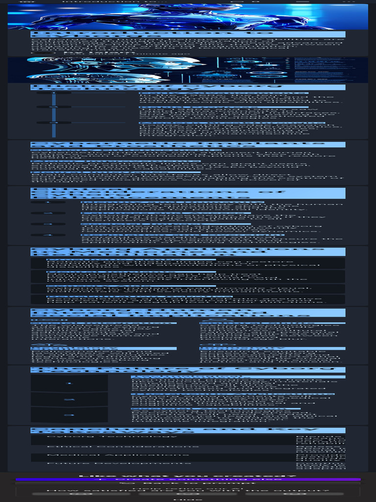 Introduction To Cyborgs Gamma | PDF | Cyborg | Prosthesis