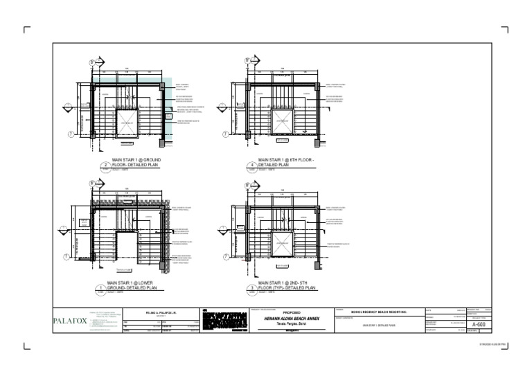 Main Stair Detailed Plans for Resort | PDF | Buildings And Structures ...