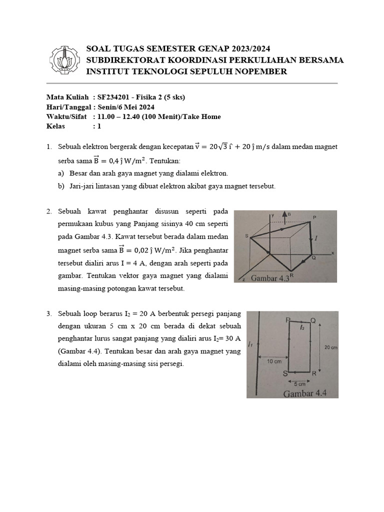 Soal Tugas Semester Genap 2023-2024 | PDF | Teknologi & Rekayasa
