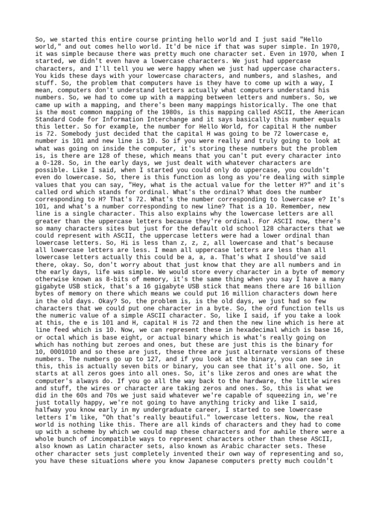 03 Unicode Characters And Strings En Pdf String Computer Science Character Encoding