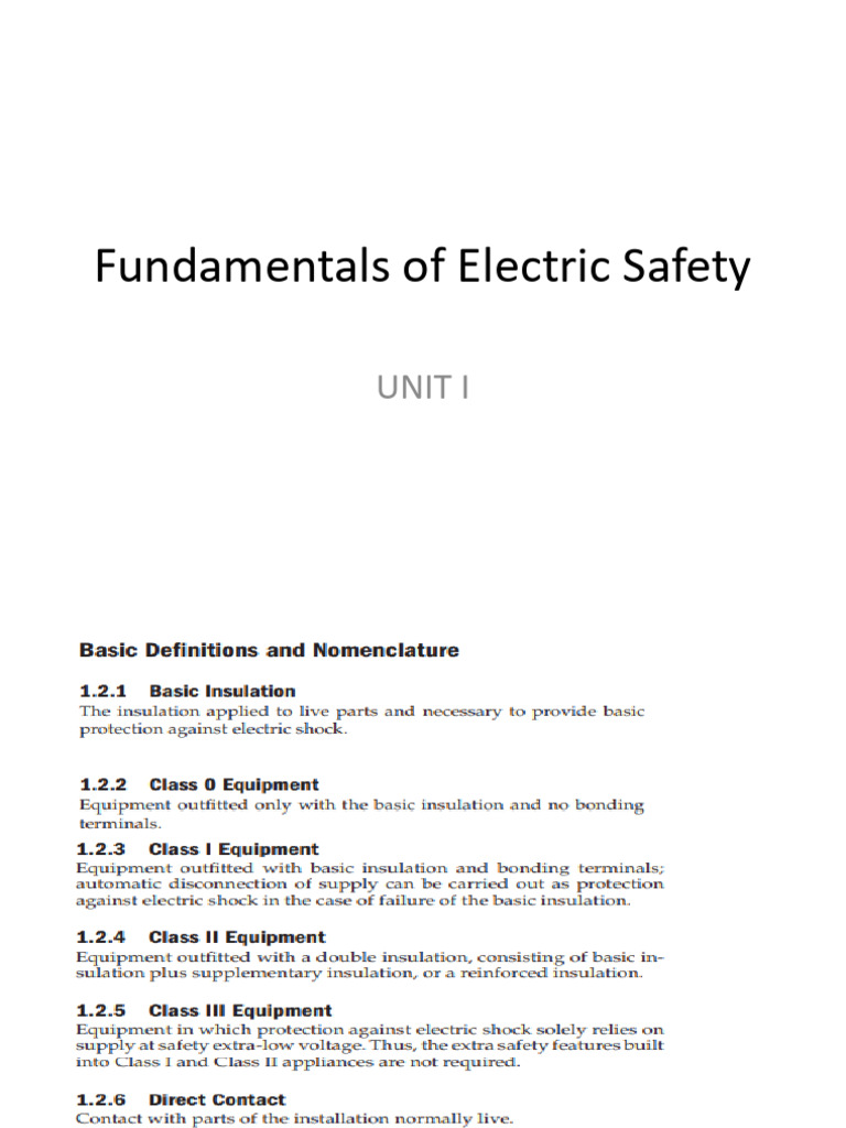 Electric Safety Fundamentals Explained | PDF | Electricity | Electrical ...