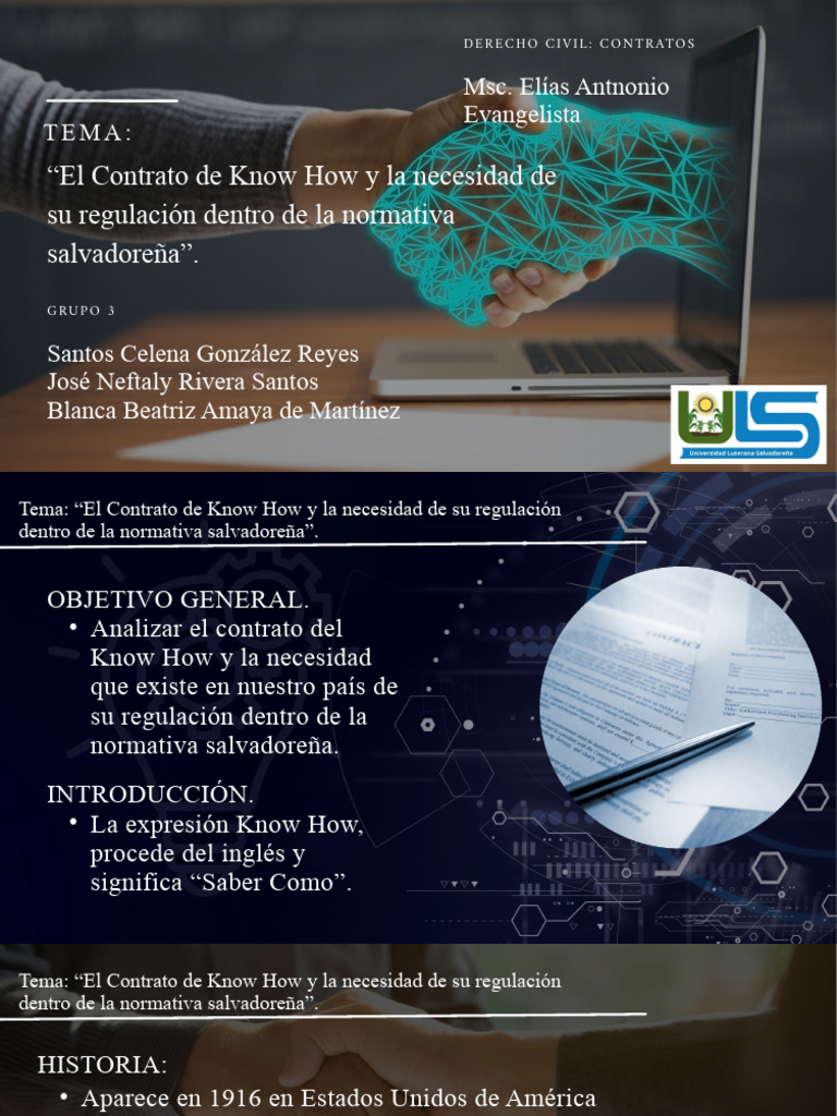 "El Contrato de Know How y La Necesidad de Su Regulación Dentro de La ...
