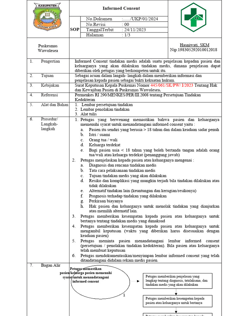 Prosedur Informed Consent Medis | PDF | Pengembangan Diri | Sains & Matematika