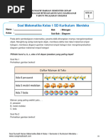 LKPD Matematika Kelas 1 Semester 2 | PDF