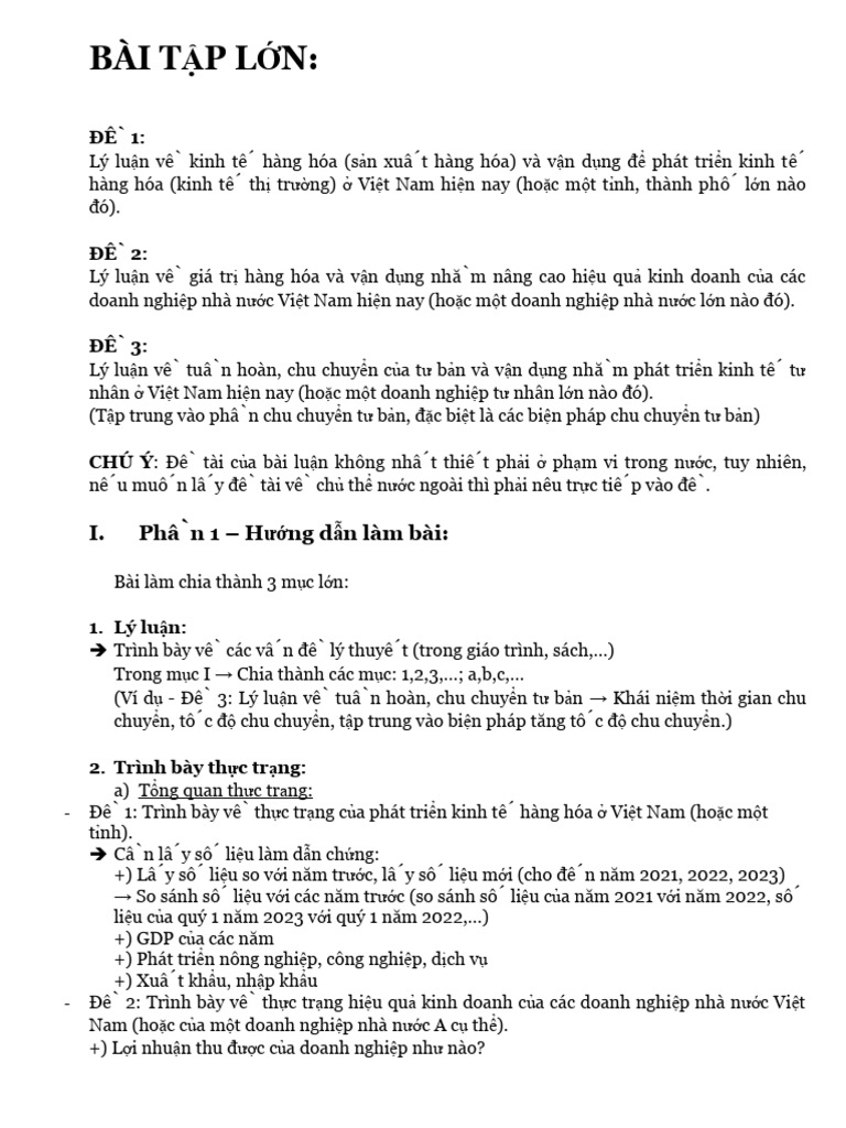 BT Lớn KTCT Mác | PDF