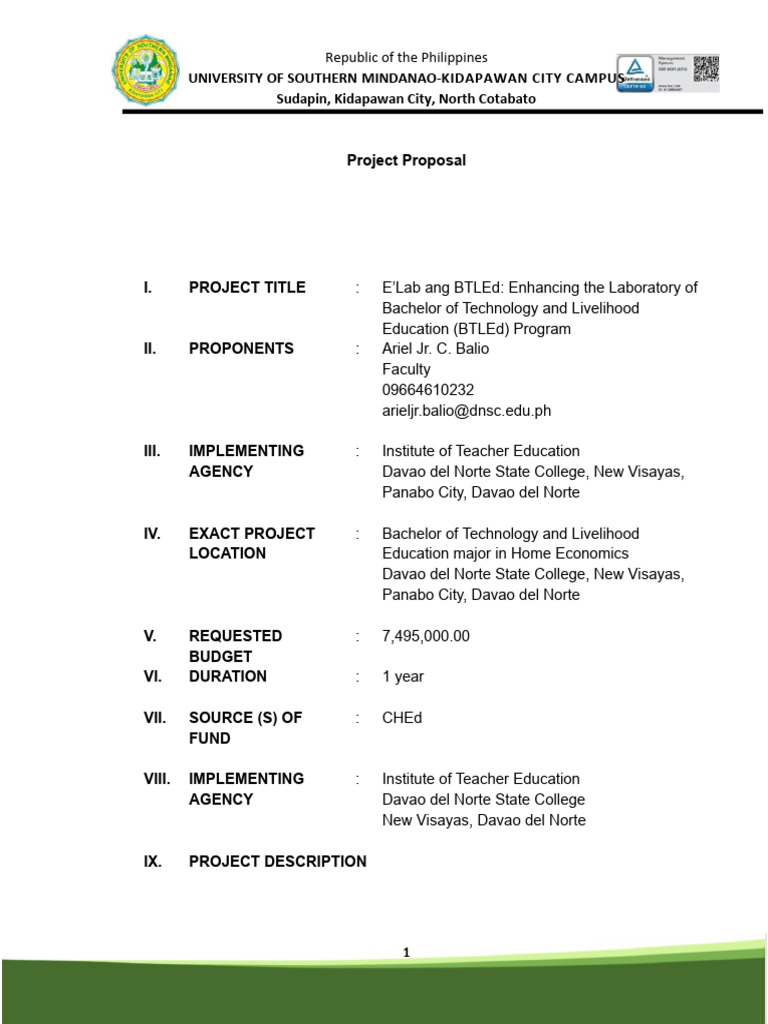 Balio - Project Proposal Final | PDF | Embroidery | Sewing