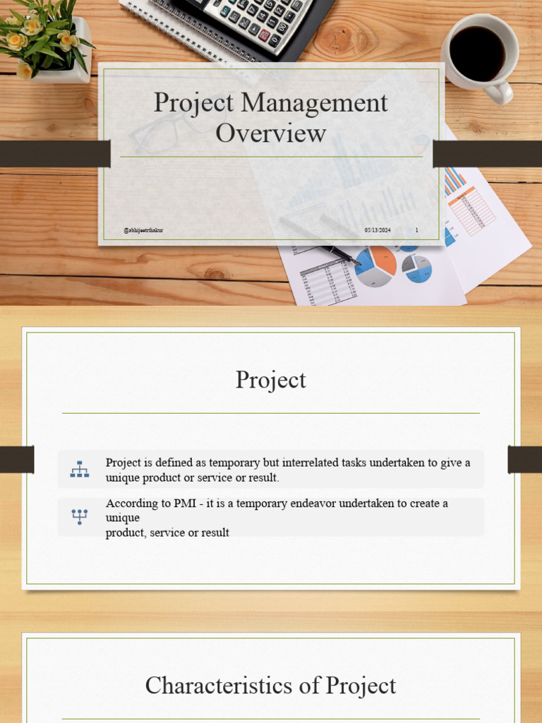 1. Project Management Overview | PDF | Project Management | Business Economics
