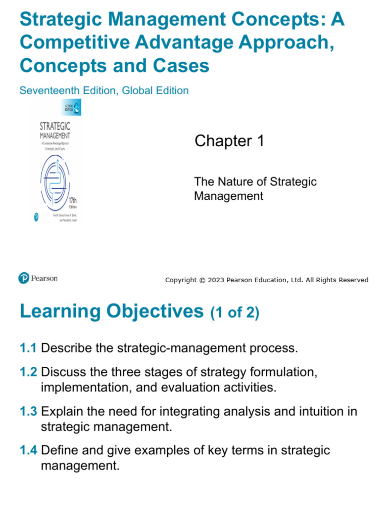 Chap 1 - PPT | PDF | Strategic Management | Strategic Planning