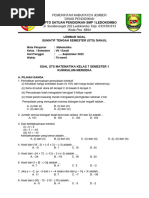 Soal PTS Matematika Kelas 7 Semester 1 Kurikulum Merdeka | PDF | Olahraga & Rekreasi | Metode ...