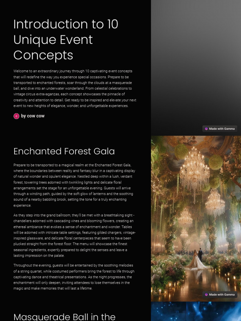 Introduction To 10 Unique Event Concepts | PDF | Art