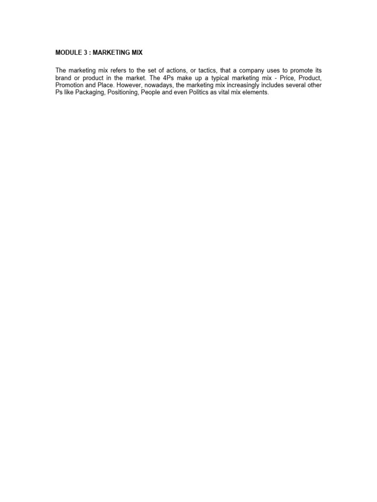 Module 3 - Marketing Management - Bba1st | PDF | Marketing | Sony