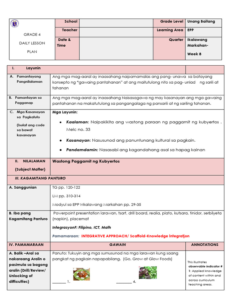 Cot Epp 4 Q2 W8 | PDF