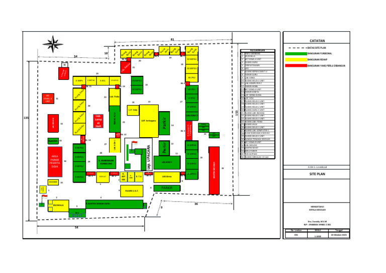 Denah - Site Plan - Mater Plan - SMA Negeri 1 Muara Batu Tahun 2021 ...