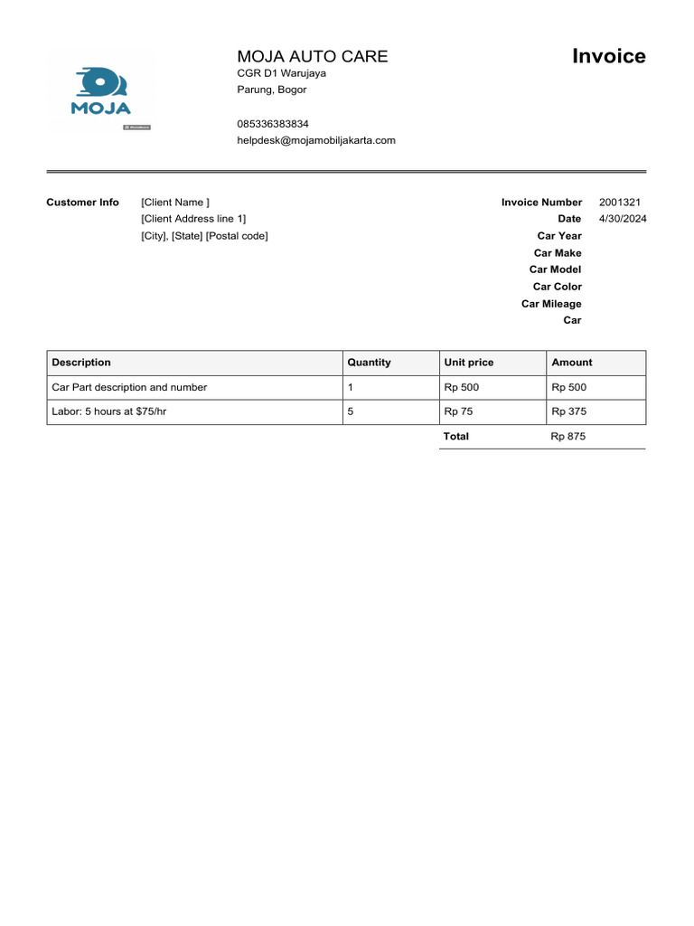 MAC Invoice 2001321 | PDF